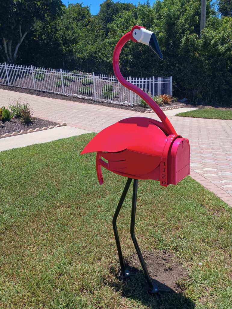Flamingo Mailbox - Tube Dude